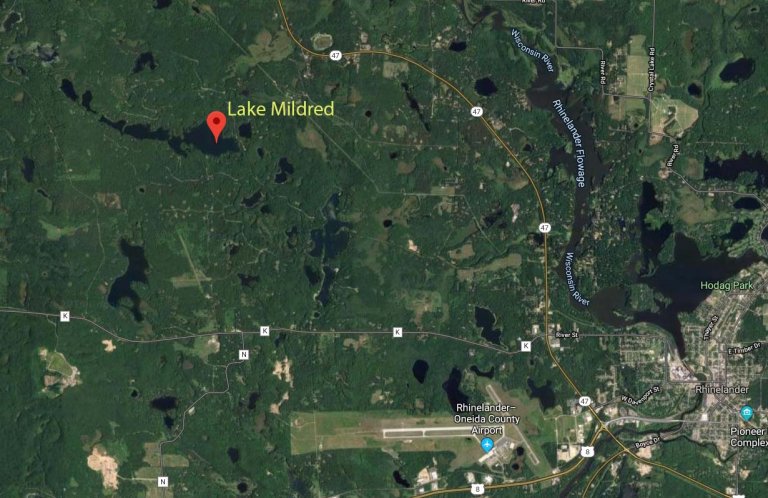 Mildred-Lake-Google-Maps-1 - Wisconsin Lakes | Wisconsin Lakes